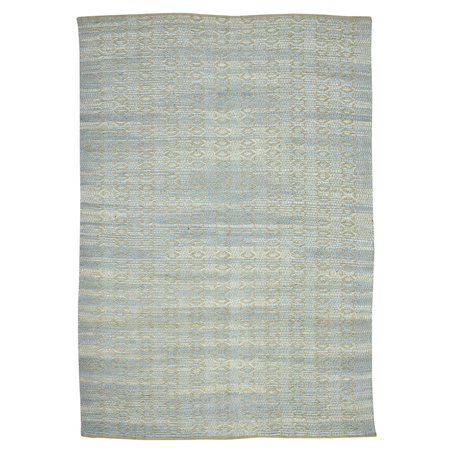 Amer Rugs Zola Parquet Light Blue Jute And Rayon 3'x5' Area Rug ...