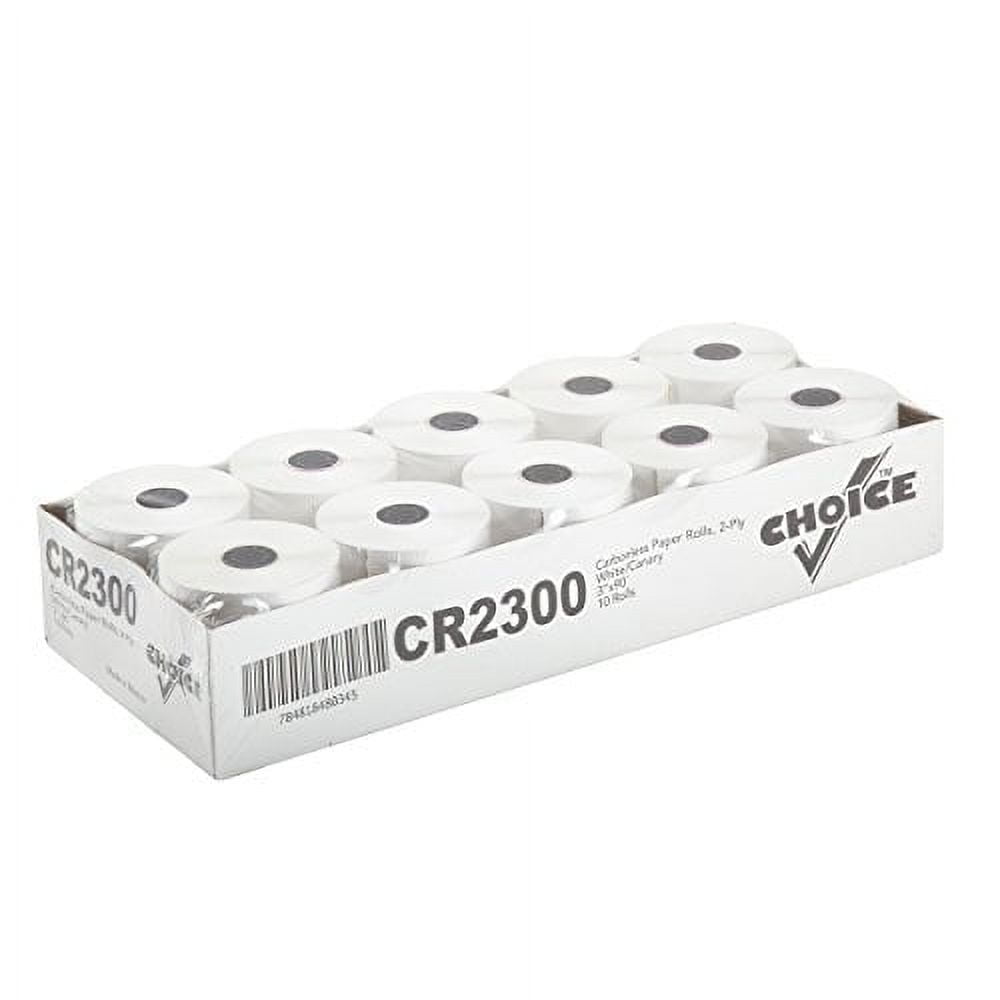 AmerCare 3 Inches x 90 Feet POS Tray Register Rolls, Carbonless, 2-Ply ...
