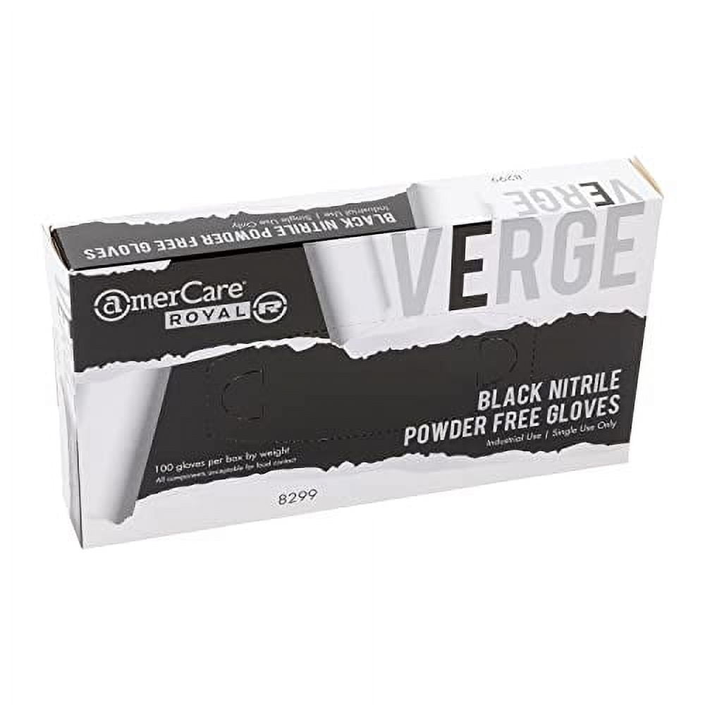 AmerCare Edge Powder Free Nitrile Gloves, Black - Walmart.com