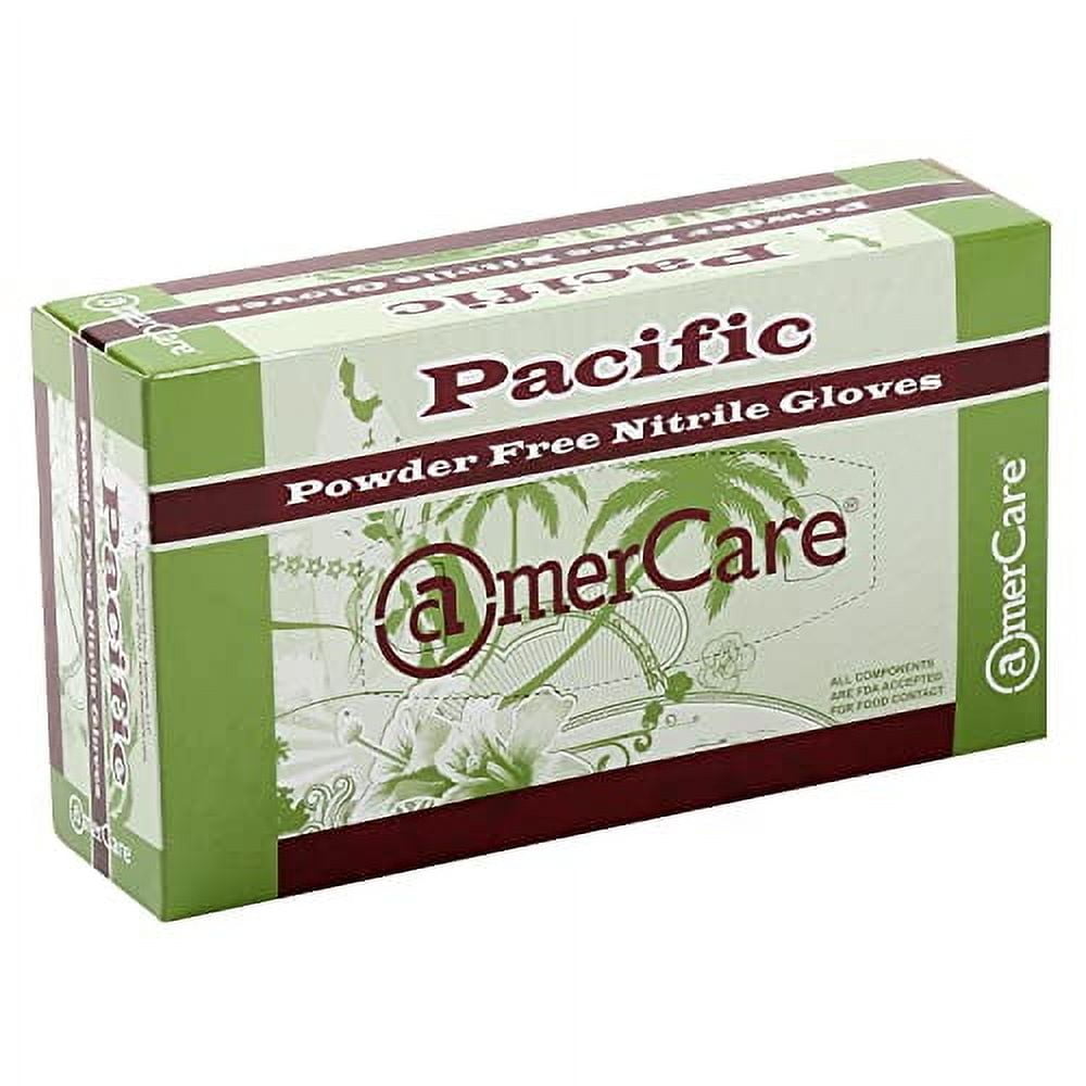 AmerCare Pacific 4.5 mil Blue Nitrile Gloves, Powder and Latex Free ...