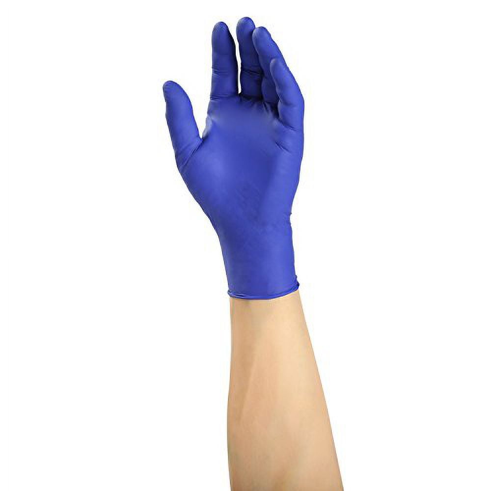 AmerCare Verge Indigo Powder Free, Soft Nitrile Gloves, General Purpose ...