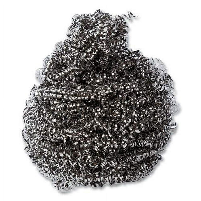 AmerCareRoyal Stainless Steel Sponge, Polybagged, 1.50 oz, Gray, 12 ...