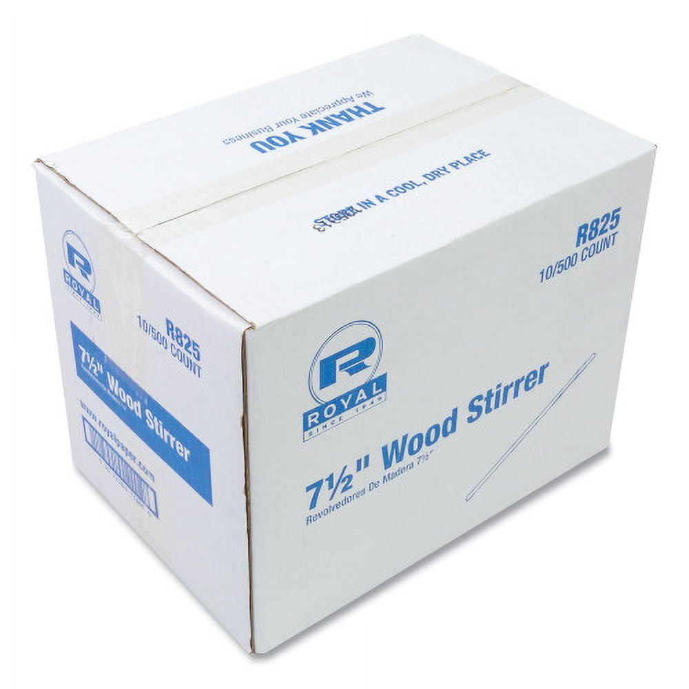 AmerCareRoyal Wood Coffee Stirrers, 7.5" Long, 500/Box, 10 Boxes/Carton ...