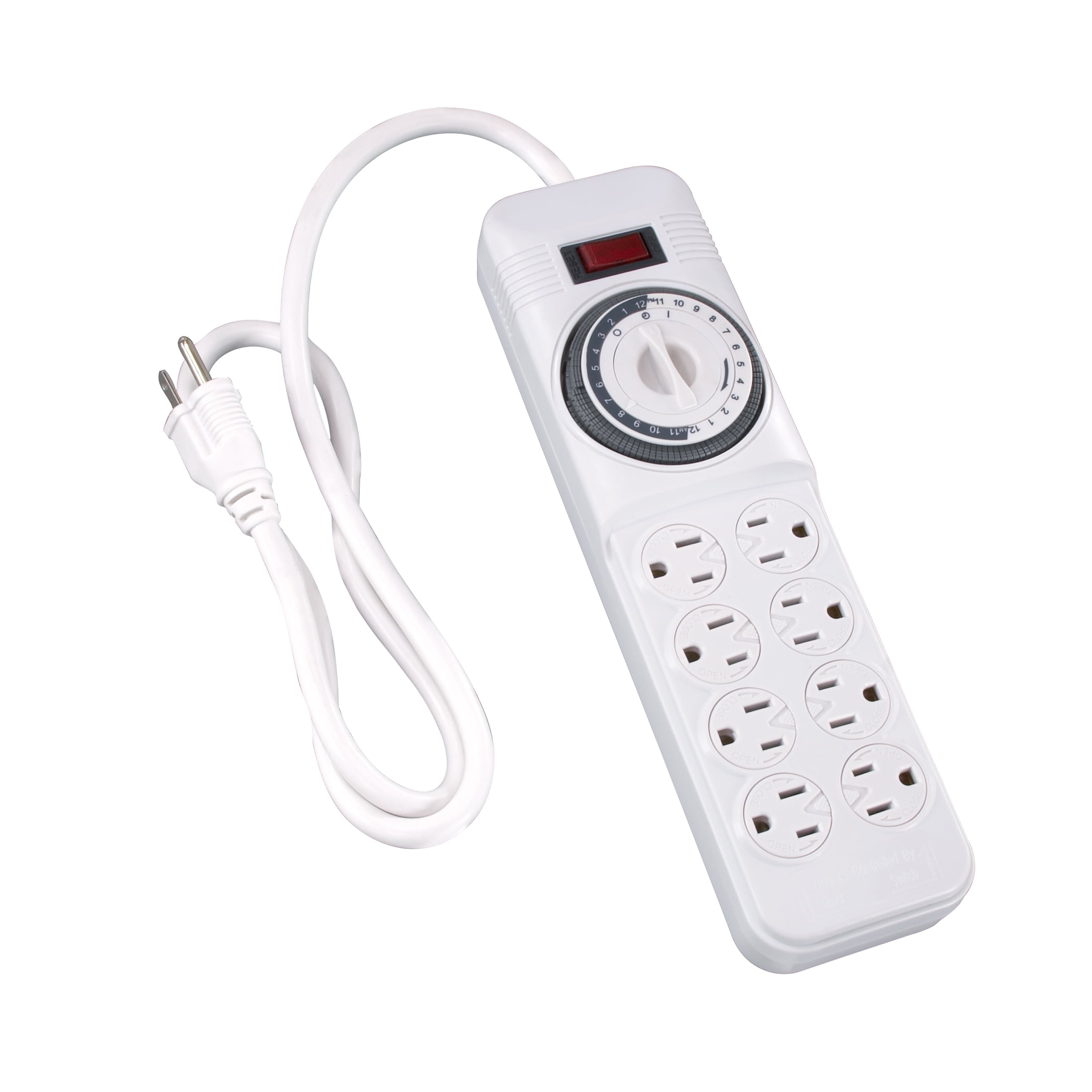 AmerTac Indoor 8-Outlet Daily Mechanical Power Strip Timer - Walmart.com