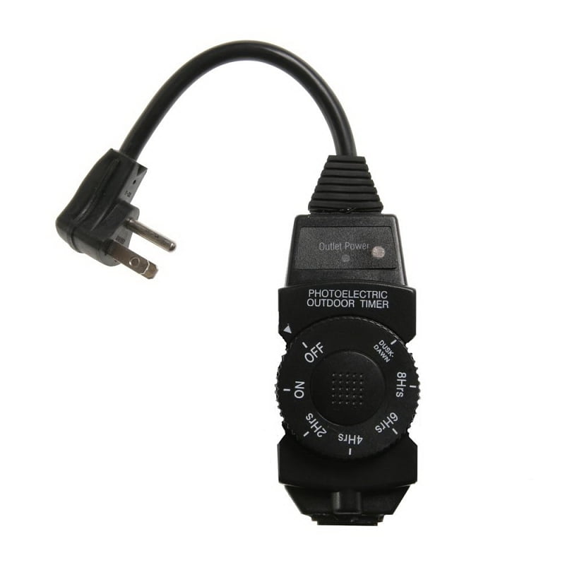 AmerTac TM14DOLB Outdoor Daily Photocell Timer 1-Outlet Self-Adjusting ...