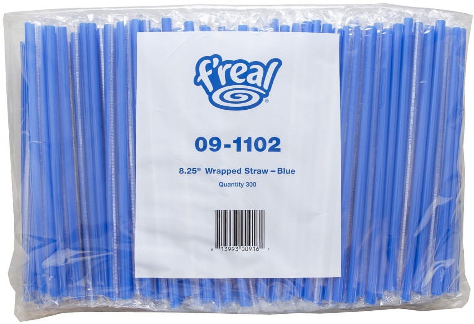 Amercare F Real Blue Poly Wrapped Giant Straw, 300 count per pack -- 10 ...
