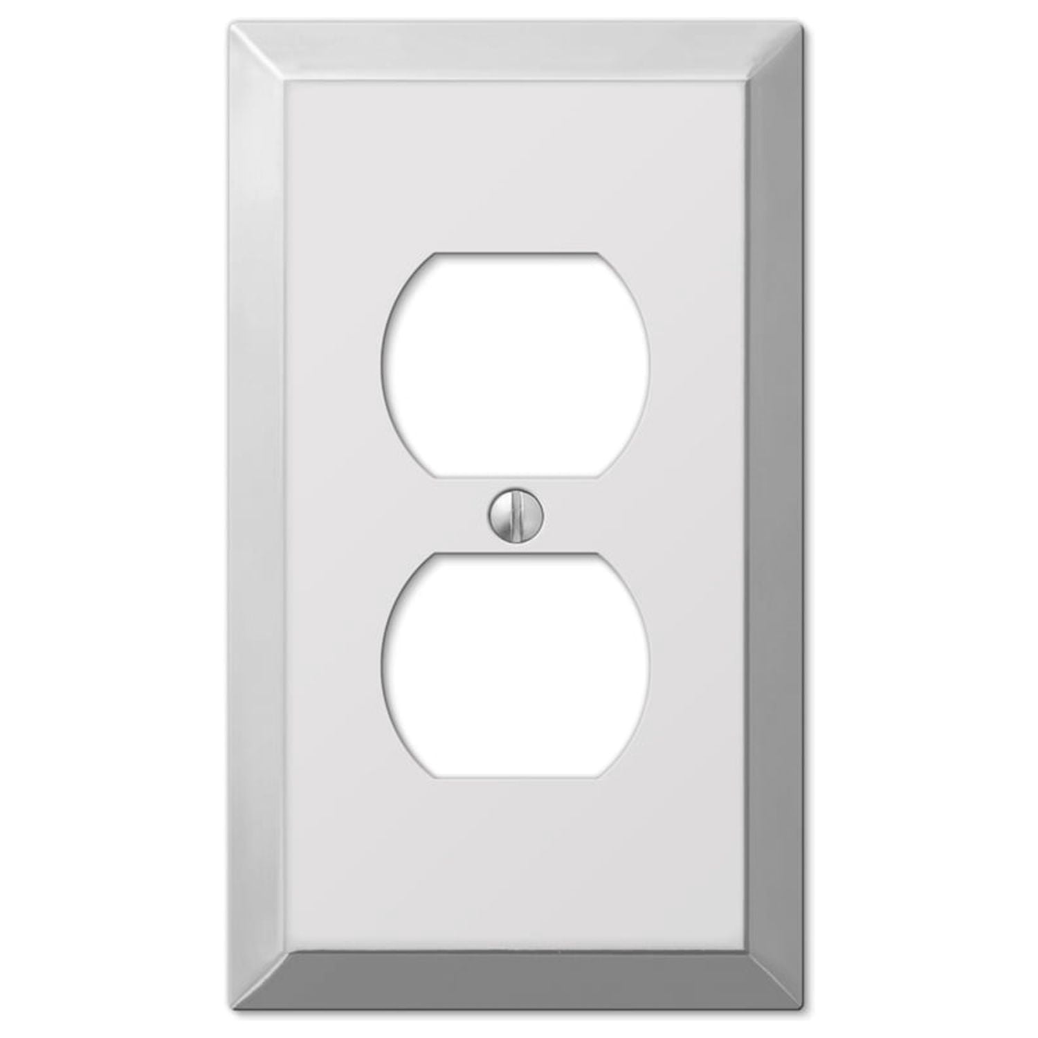 Amerelle 1-Gang Stamped Steel Outlet Wall Plate, Polished Chrome 161D ...
