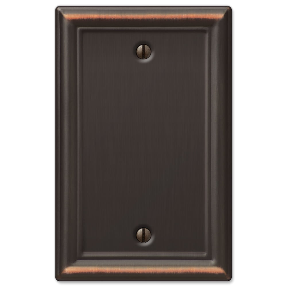 Amerelle 149BDB Chelsea Wallplate, Blank, Steel, Aged Bronze, 1-Pack ...