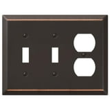 Amerelle 163TTDDB Century Wallplate, 2 Toggle / 1 Duplex, Steel, Aged ...