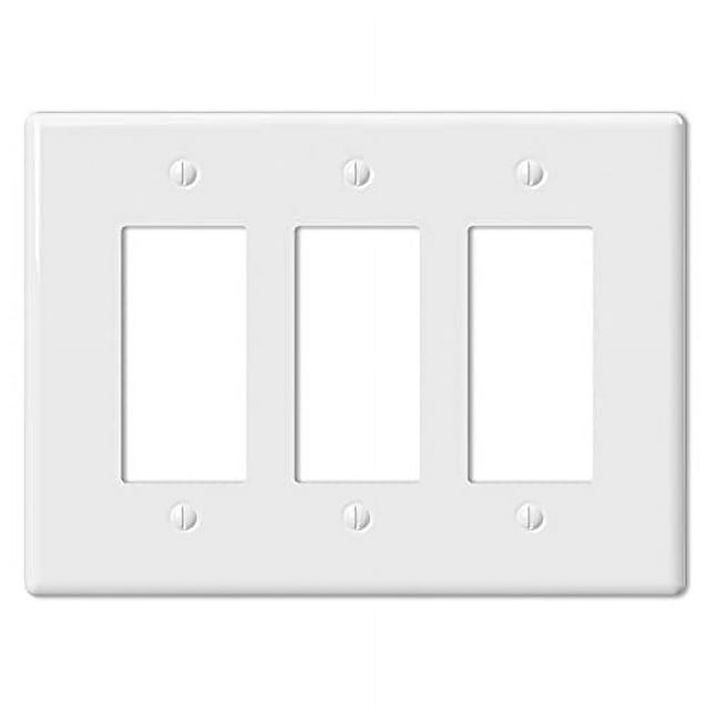 Amerelle 3000RRRW Metro Wallplate, 3 Rocker, Ceramic, White, 1-Pack ...