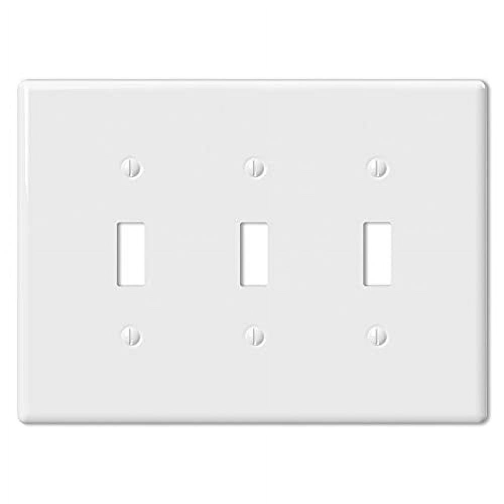 Amerelle 3000TTTW Metro Wallplate, 3 Toggle, Ceramic, White, 1-Pack ...