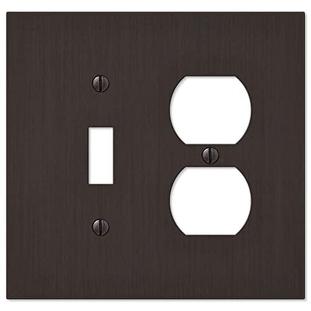 Amerelle 55TDDB Elan Wallplate, 1 Toggle / 1 Duplex, Cast Metal, Aged ...