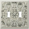 Amerelle 65TTAW Moderne Wallplate 2 Toggle Cast Metal White 1-Pack ...