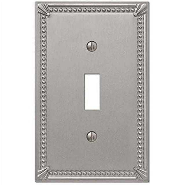 Amerelle 74TBN Moderne Wallplate 1 Toggle Cast Metal Brushed Nickel 1 ...