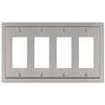 Amerelle 900R4N Shaker Wallplate, 4 Rocker, Cast Metal, Satin Nickel, 1 ...
