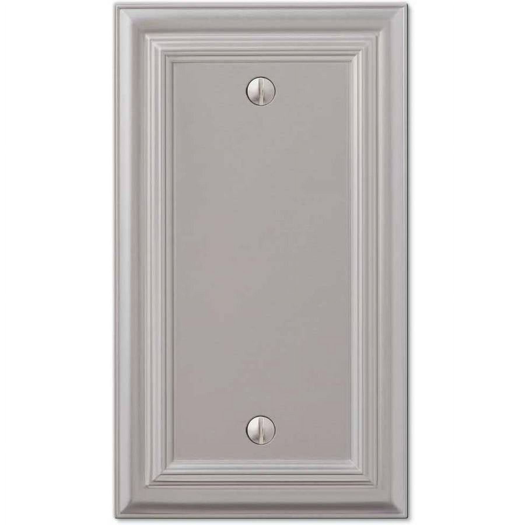 Amerelle 94BN Continental Wallplate, 1 Blank, Cast Metal, Satin Nickel ...