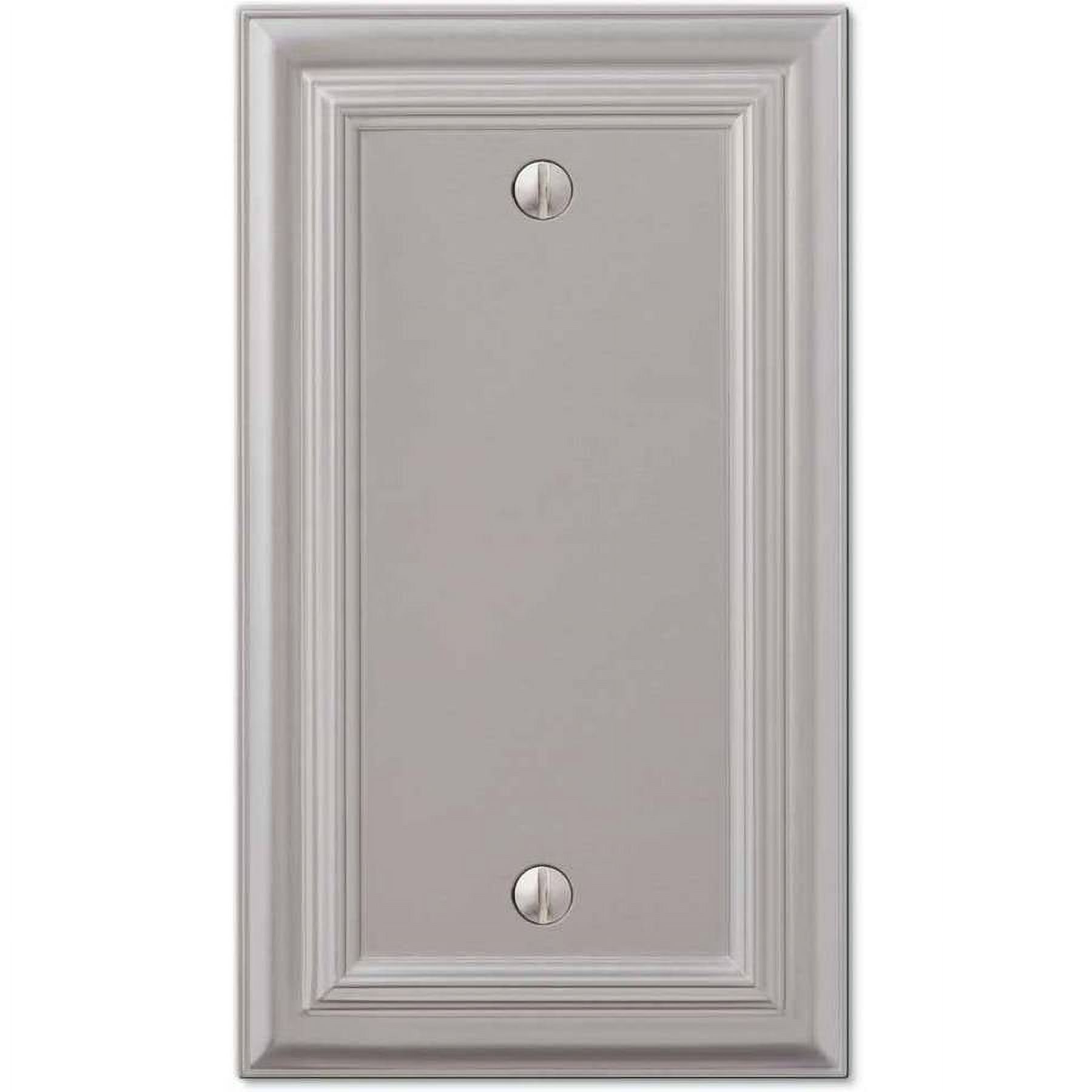 Amerelle 935BBAL Devon Wallplate, 2 Blank, Steel, Light Almond, 1-Pack ...