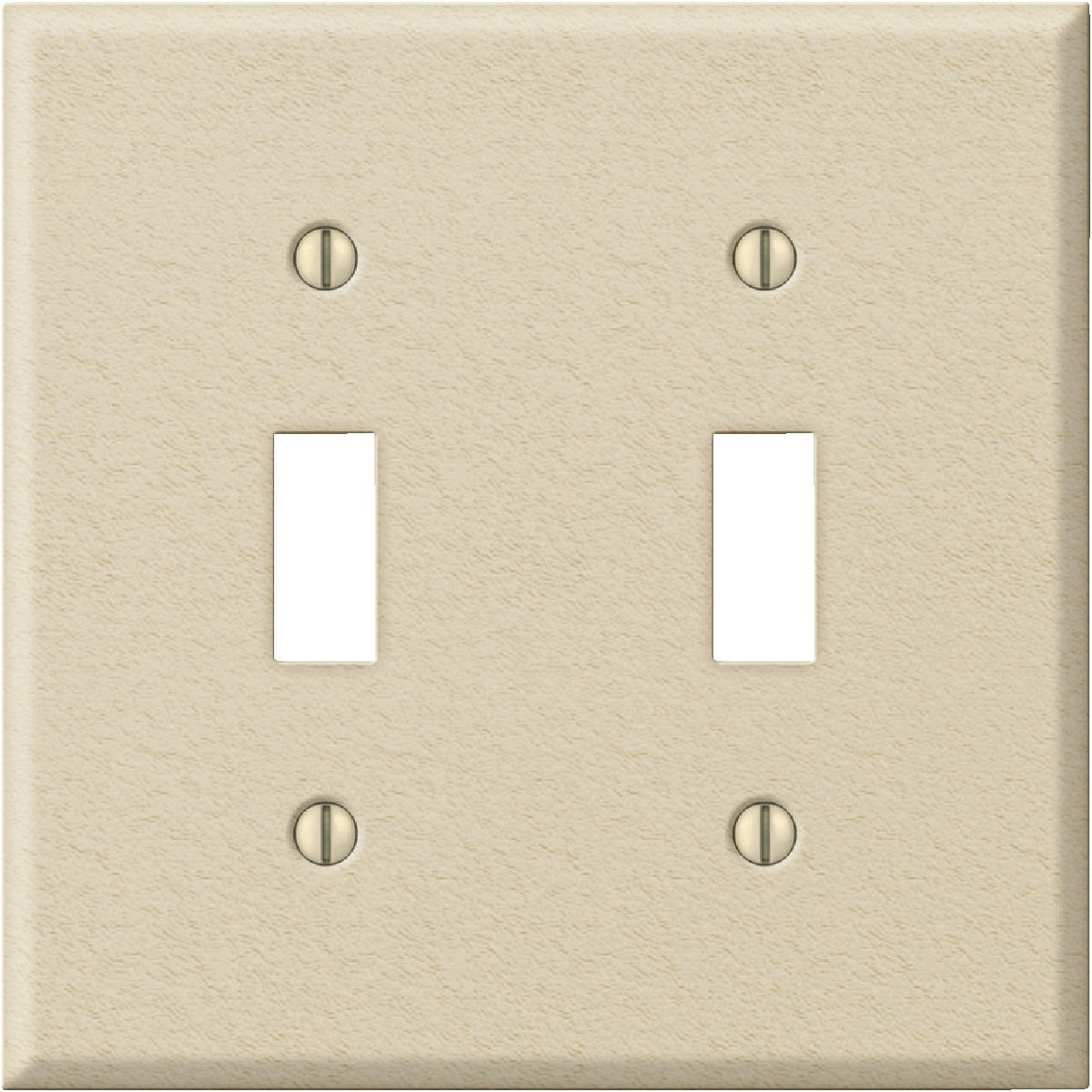 Amerelle C982TTIV 2 Toggle Pro-Ivory Wrinkle Stamped Steel Wall Plate ...