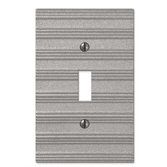 Amerelle Chemal Stripe Single Switch Wall Plate Cover Frosted Nickel ...