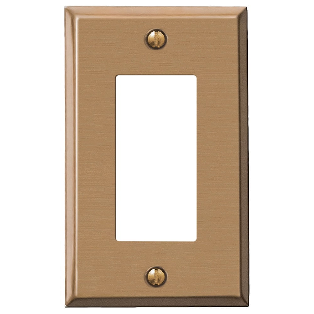 Amerelle Edwardian Single GFCI Wall Plate Cover Brushed Bronze Finish ...