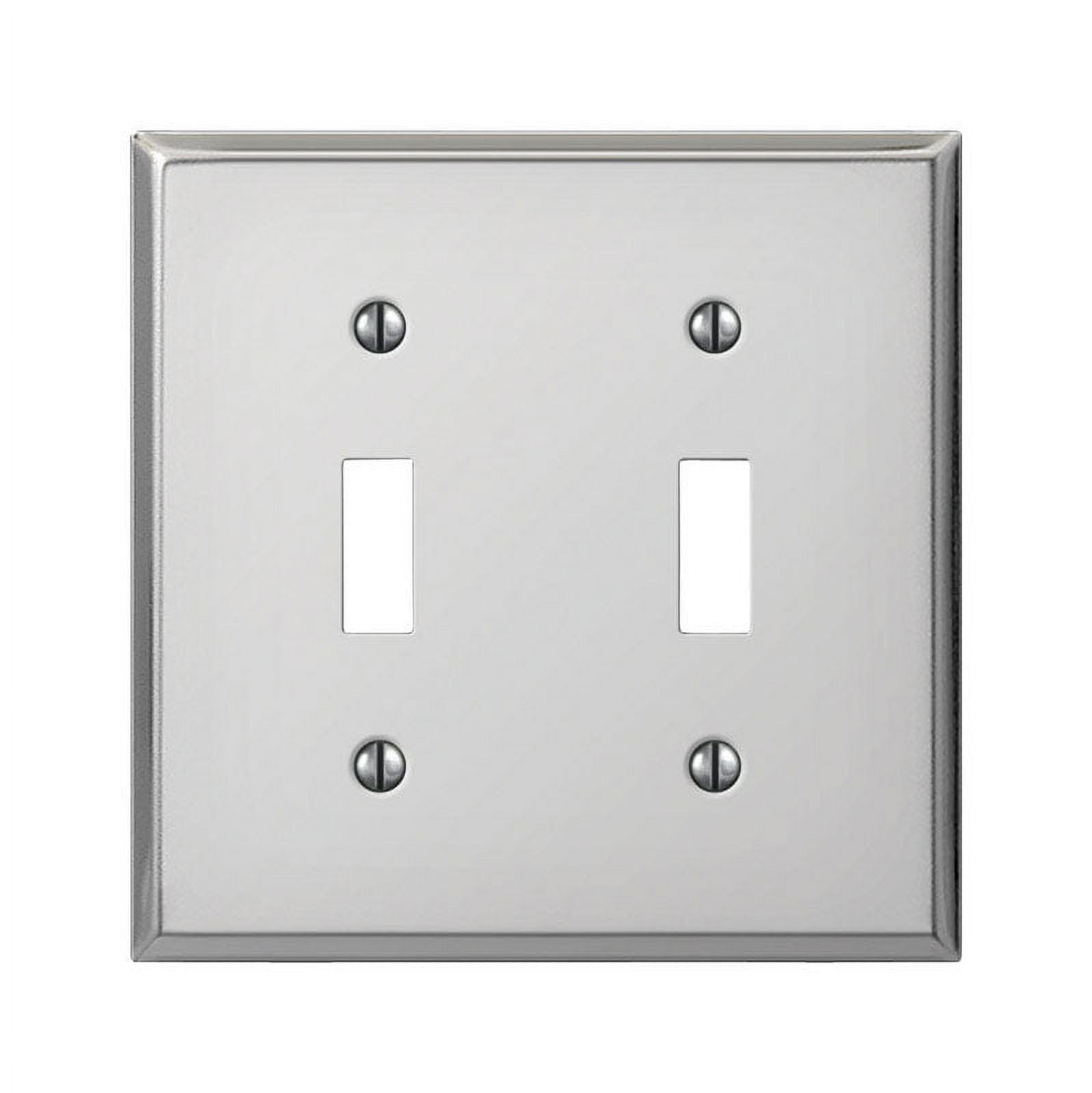 Amerelle PRO 2-Gang Stamped Steel Toggle Switch Wall Plate, Polished ...
