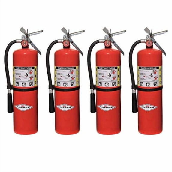 Amerex 10lb ABC Fire Extinguisher, 4A:80B:C, For Class A, B, C Fires, 4 ...