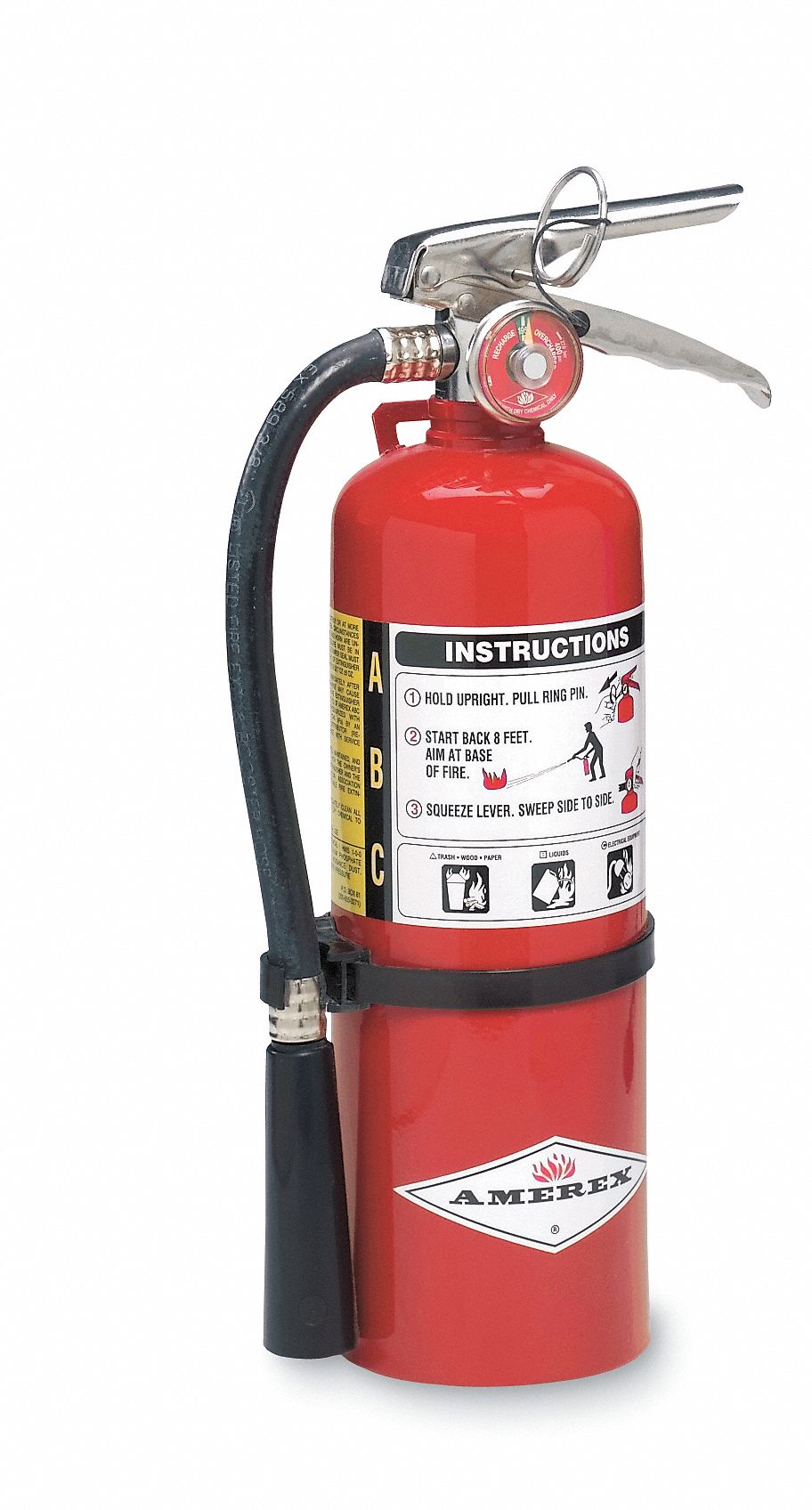 Amerex Fire Extinguisher,Steel,Red,ABC B424 - Walmart.com