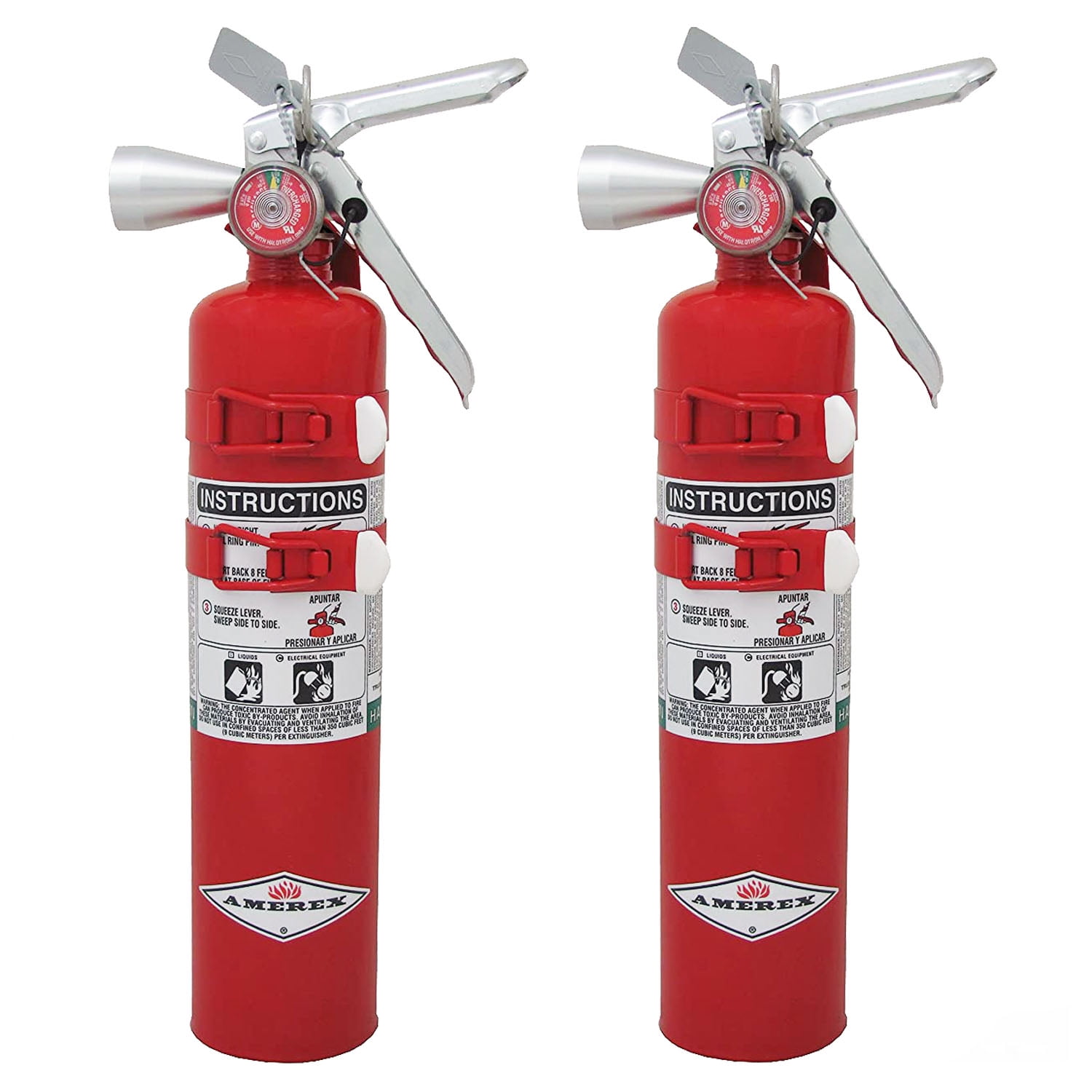 Amerex B385TS, 2.5lb Halotron I Fire Extinguisher with Aluminum Valve ...
