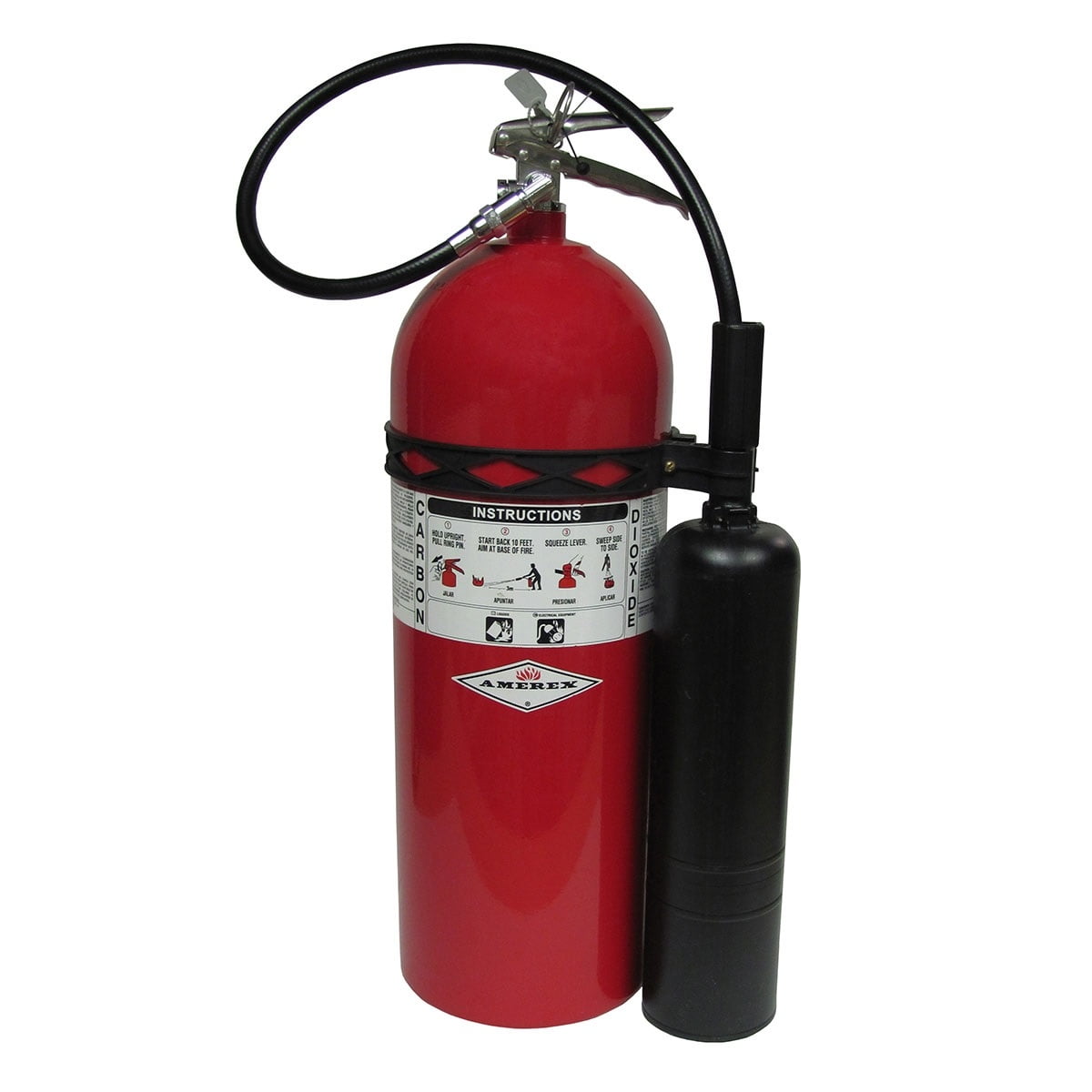 Amerex Wall Mount Carbon Dioxide 20 lb Fire Extinguishers, Red ...