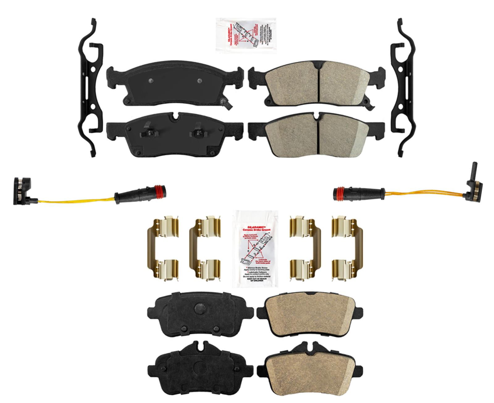 Ameri Brake Ceramic Brake Pads Hardware For 12-15 Mercedes ML350 4 ...