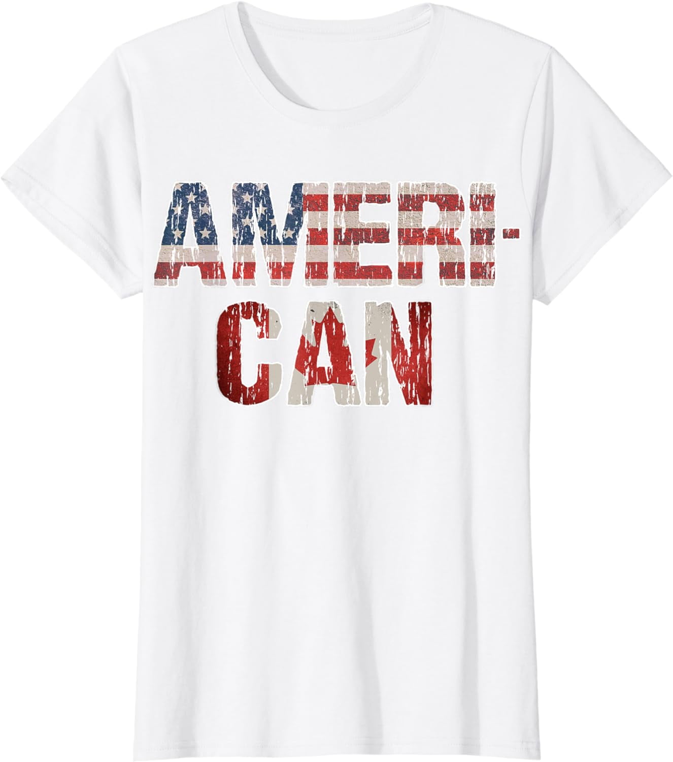 Ameri-Can US Canada Flag Pride Vacation Travel Canadian T-Shirt - Walmart.com