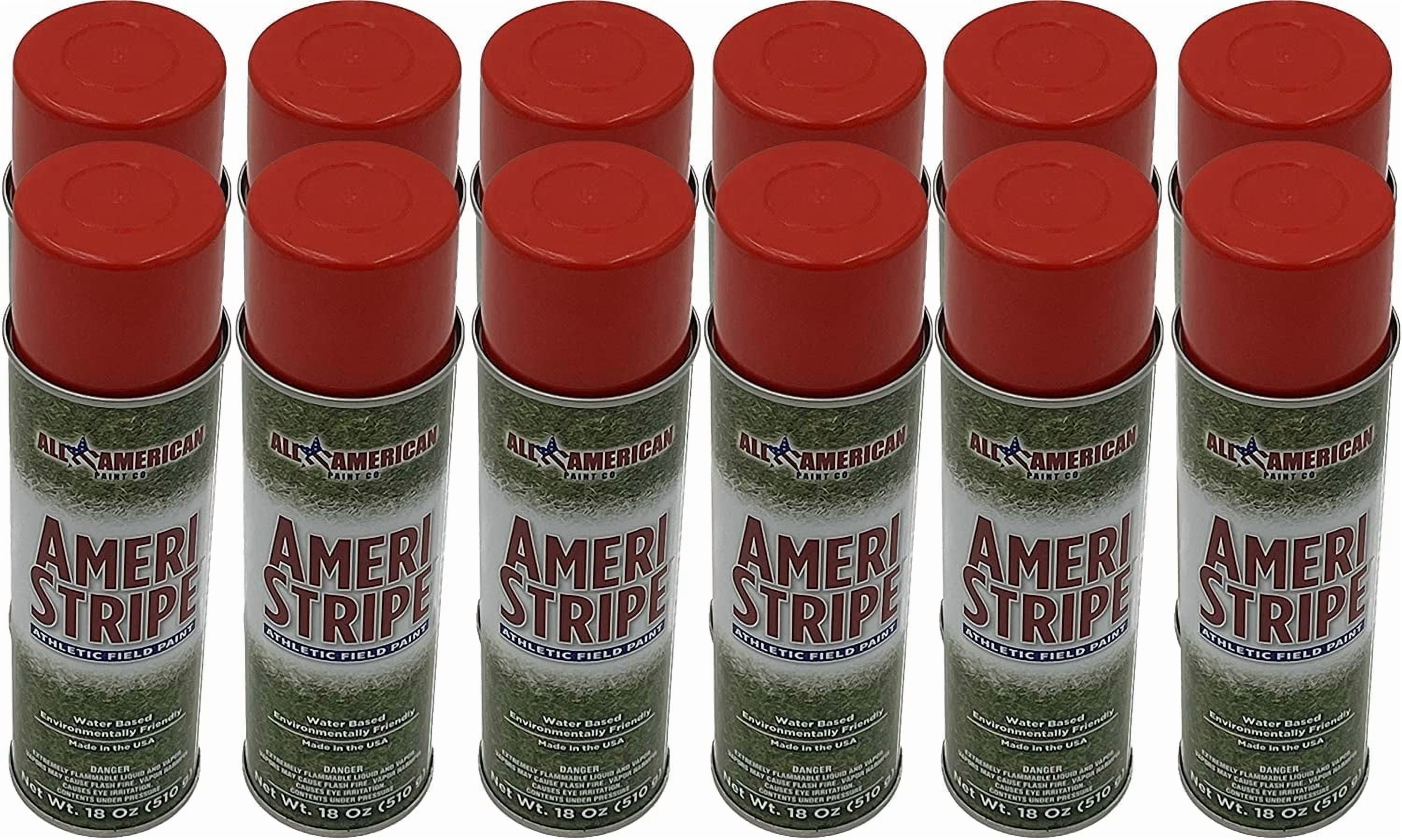 Ameri-Stripe Athletic Field Marking Paint, Red - 1 Case (12 Cans), 18 ...