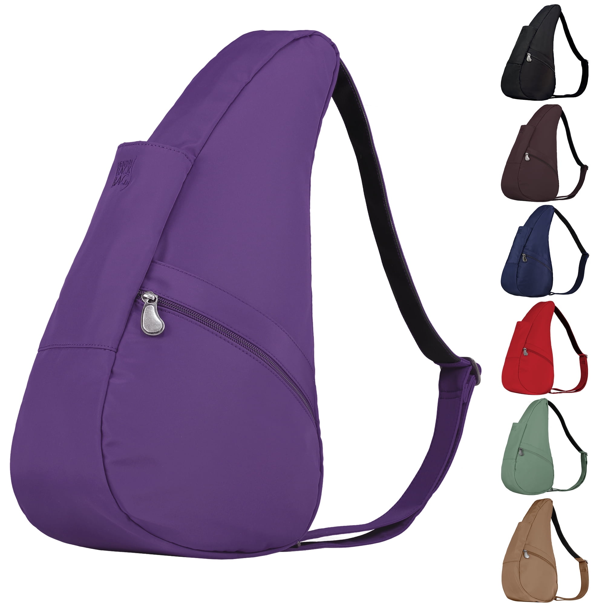 AmeriBag 17" Microfiber Crossbody Sling Healthy Back Bag (Wild Violet ...
