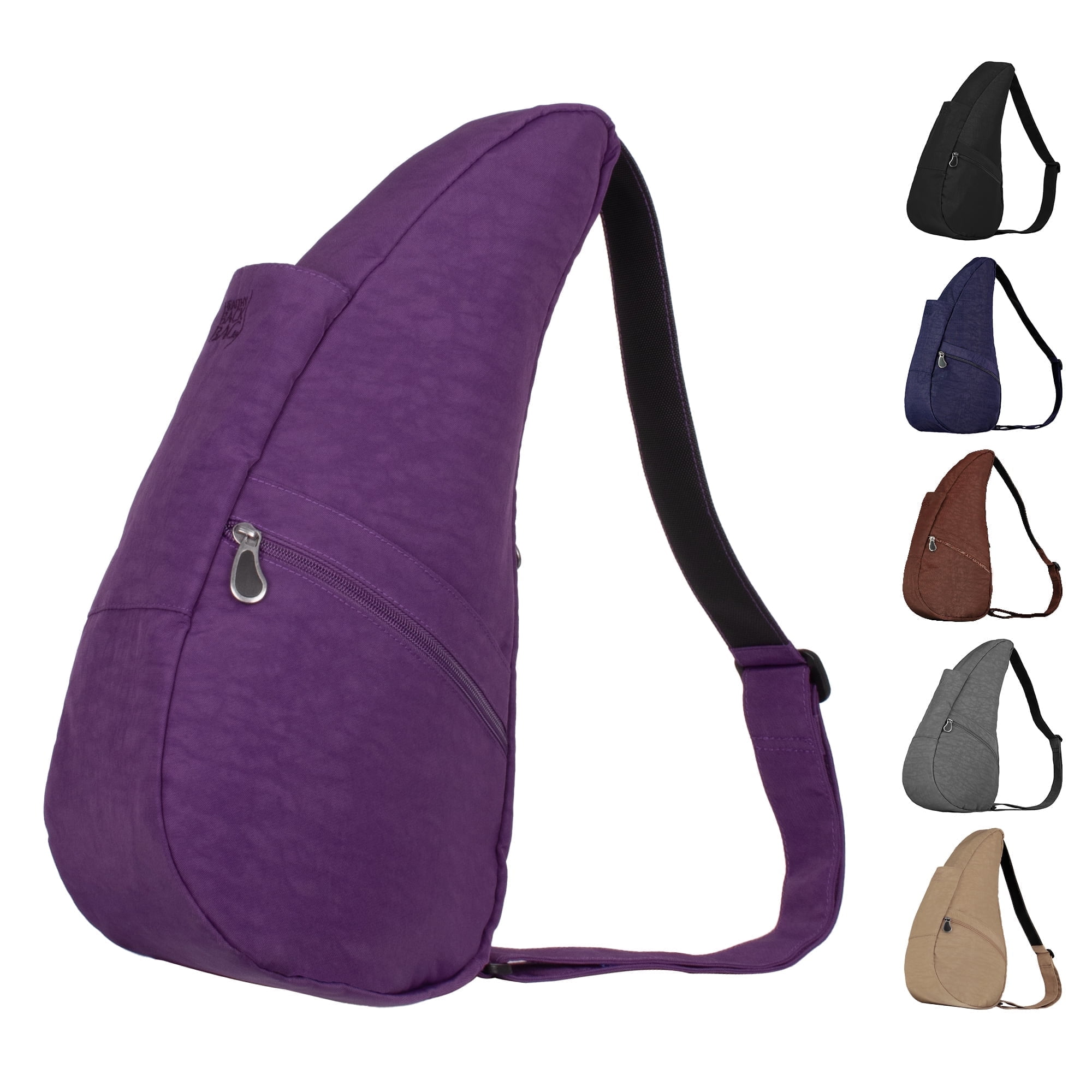 AmeriBag 17" Nylon Crossbody Sling Healthy Back Bag (Blackberry ...