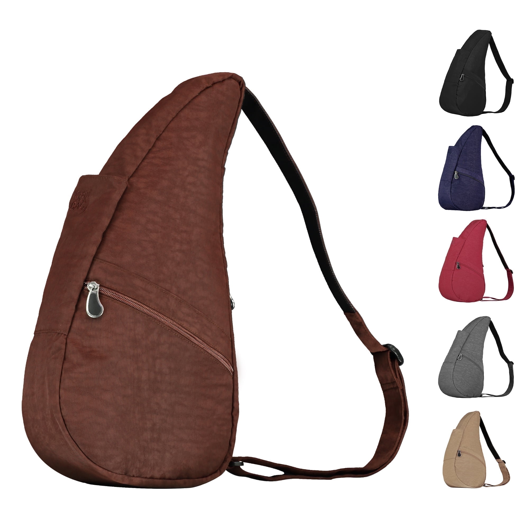 AmeriBag 17" Nylon Crossbody Sling Healthy Back Bag (Brown) - Walmart.com