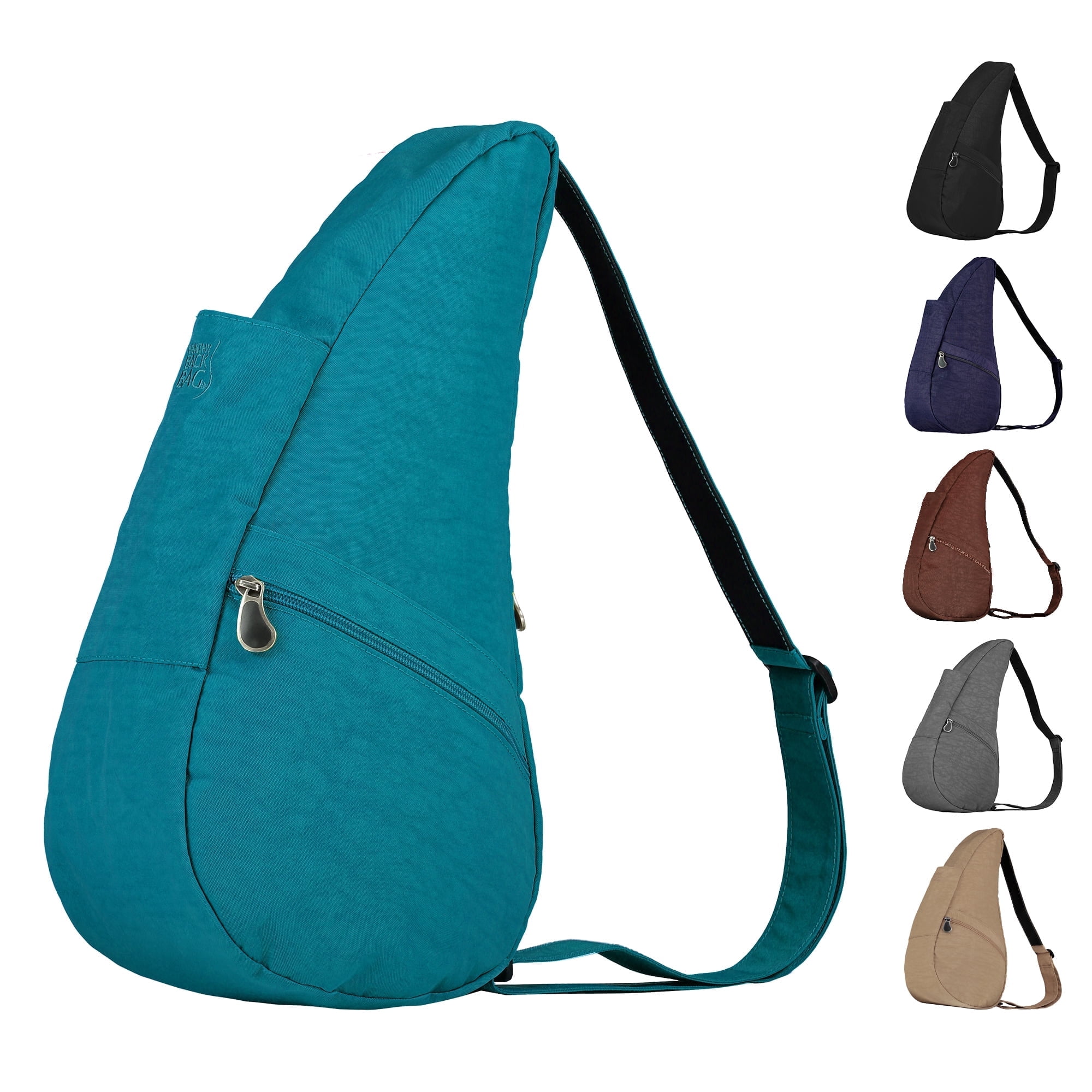 AmeriBag 17" Nylon Crossbody Sling Healthy Back Bag (Capri Blue ...