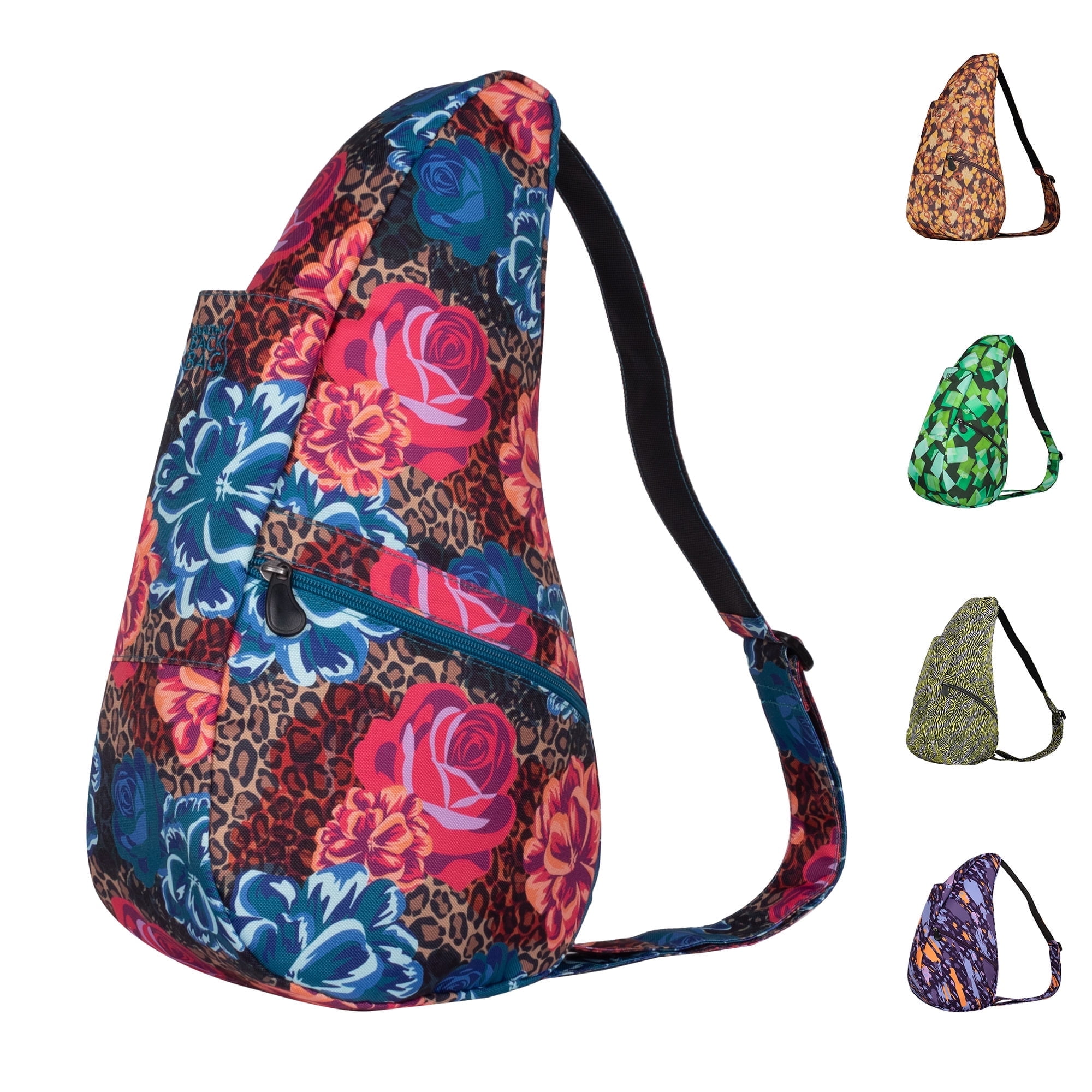 AmeriBag 17" Print Crossbody Sling Healthy Back Bag (Wild Rose) - Walmart.com