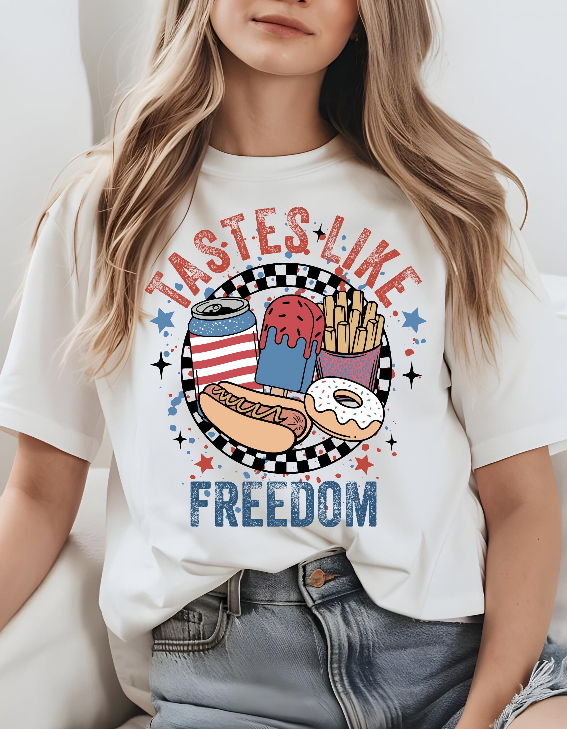 AmeriCan 4th of July Shirt, USA Patriotic Tee, American Foodie Independence Day Shirt - Walmart.com