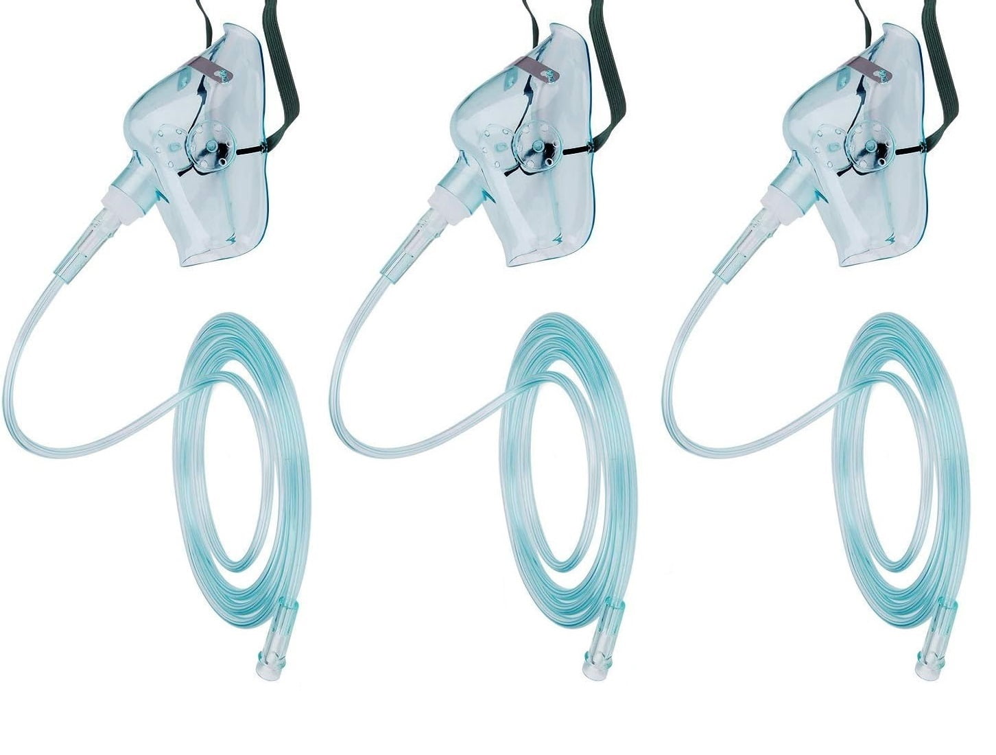 AmeriCan Goods 3/Pcs Oxygen Standard Mask, Standard Connector Tube 7 ...