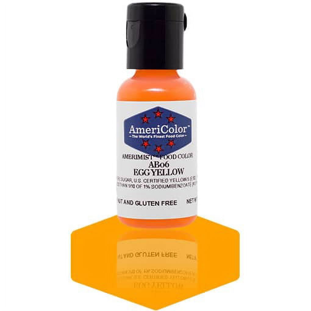 AmeriColor AmeriMist Egg Yellow, .65 Ounce, Airbrush Food Color ...