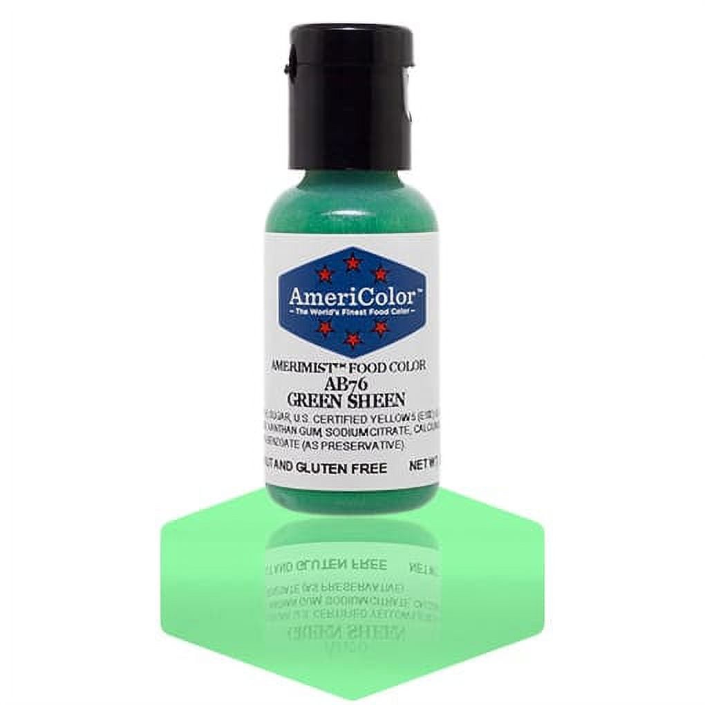 AmeriColor AmeriMist Green Sheen, .65 Ounce, Airbrush Food Color ...