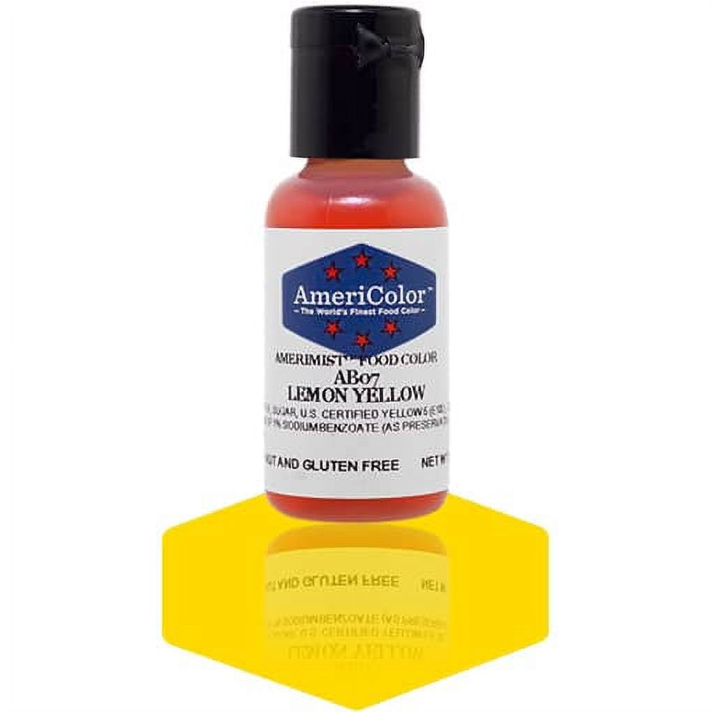 AmeriColor AmeriMist Lemon Yellow, .65 Ounce, Airbrush Food Color ...