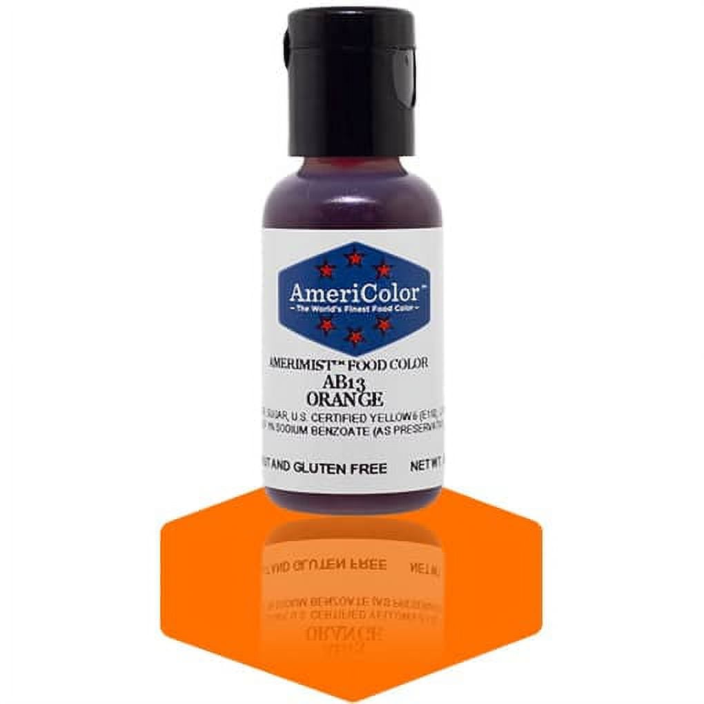 AmeriColor AmeriMist Orange, .65 Ounce, Airbrush Food Color - Walmart.com