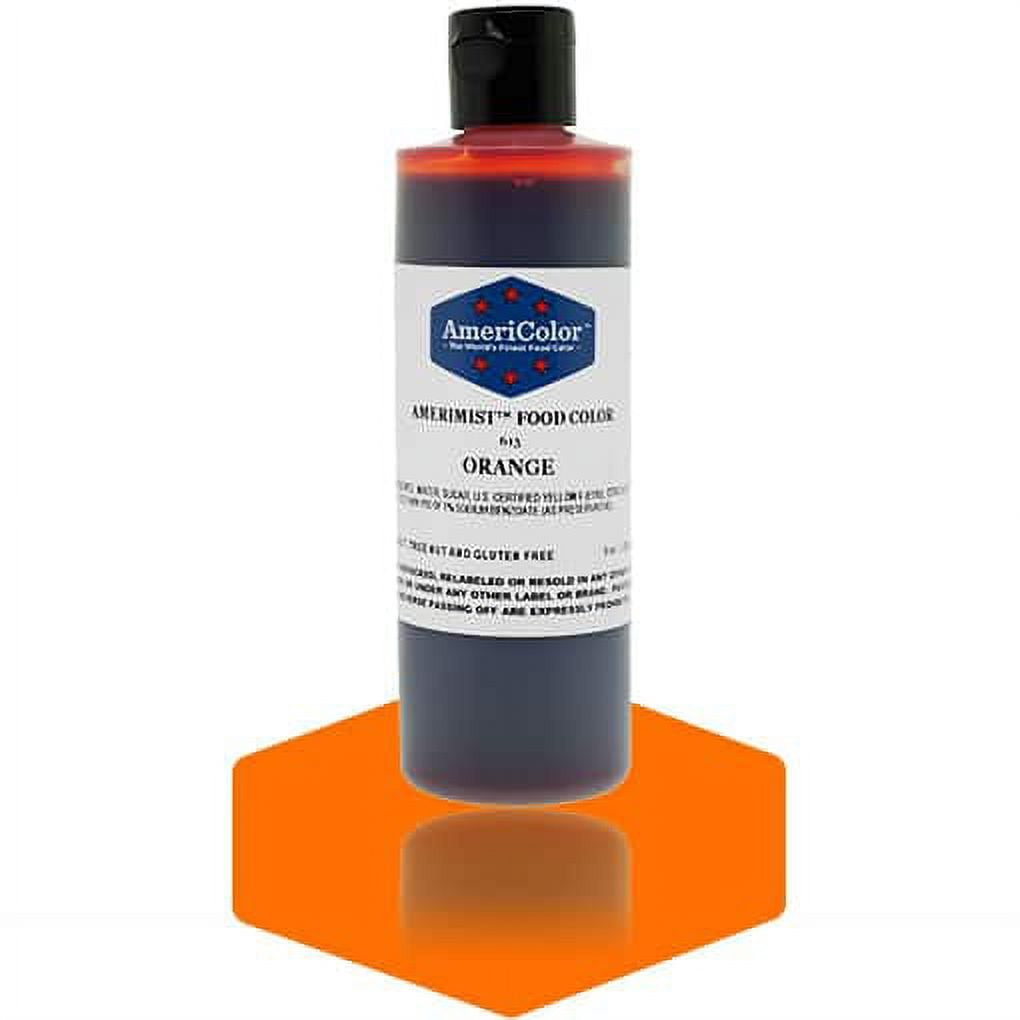 AmeriColor AmeriMist Orange, 9 Ounce, Airbrush Food Color - Walmart.com