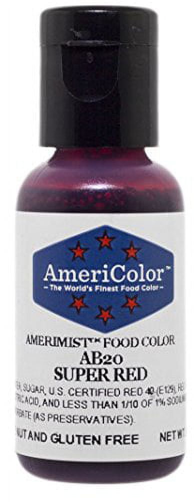 AmeriColor AmeriMist Super Red, .65 Ounce, Airbrush Food Color ...