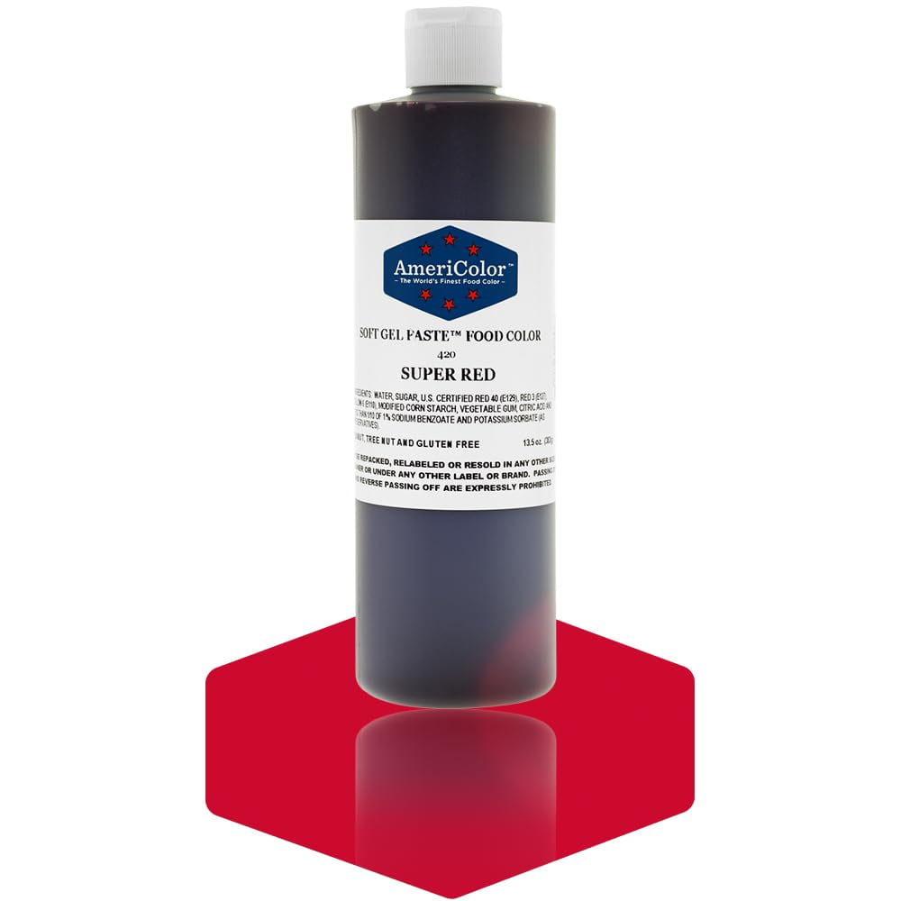 AmeriColor Food Color Super OKA4 Red 13.5 Oz - Walmart.com