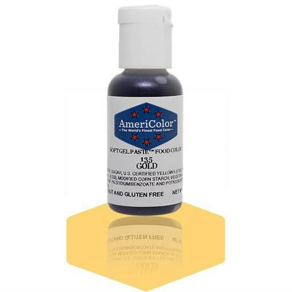 AmeriColor Gold Soft Gel Paste Food Color Kosher Single Pack .75 oz ...