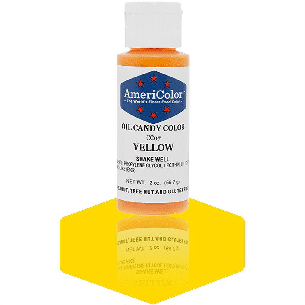 AmeriColor, Oil Candy Food Coloring, Yellow 2oz, Oil Based for ...