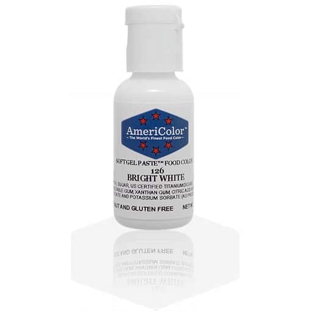 AmeriColor Soft Gel Paste Food Coloring, Bright White, 0.75 oz, Kosher ...