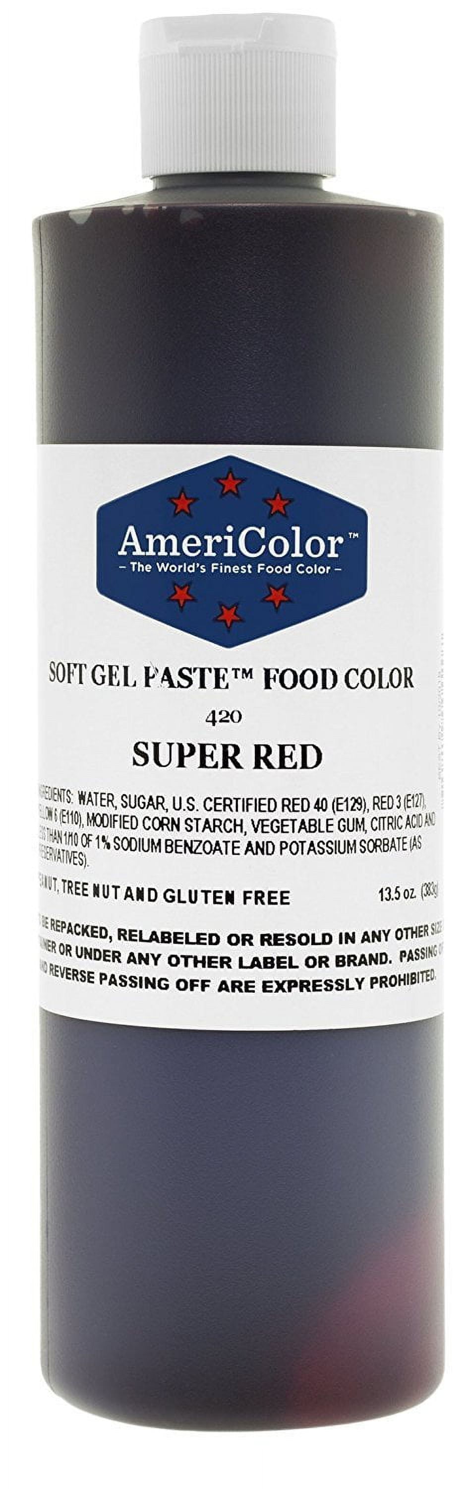 AmeriColor Soft Gel Paste Food Coloring, Super Red 13.5 oz - Walmart.com